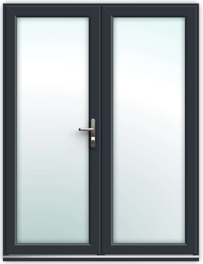 Anthracite Grey uPVC French Doors - Made to Measure - AWM Windows and Doors