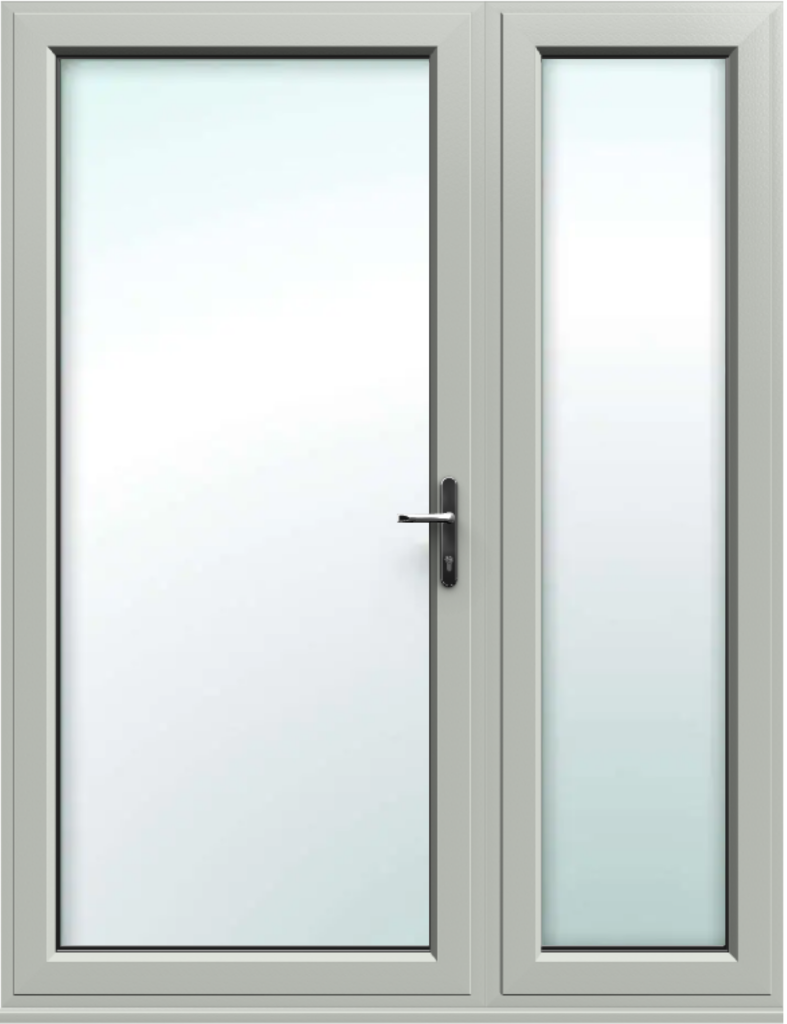 Offset Agate Grey French Doors - Made to Measure - AWM Windows and Doors