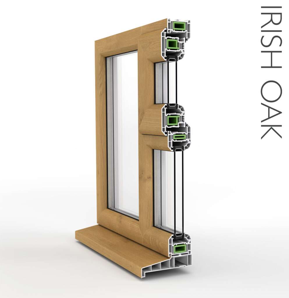 Full Flat Panel uPVC Single Door with Midrail - AWM Windows and Doors