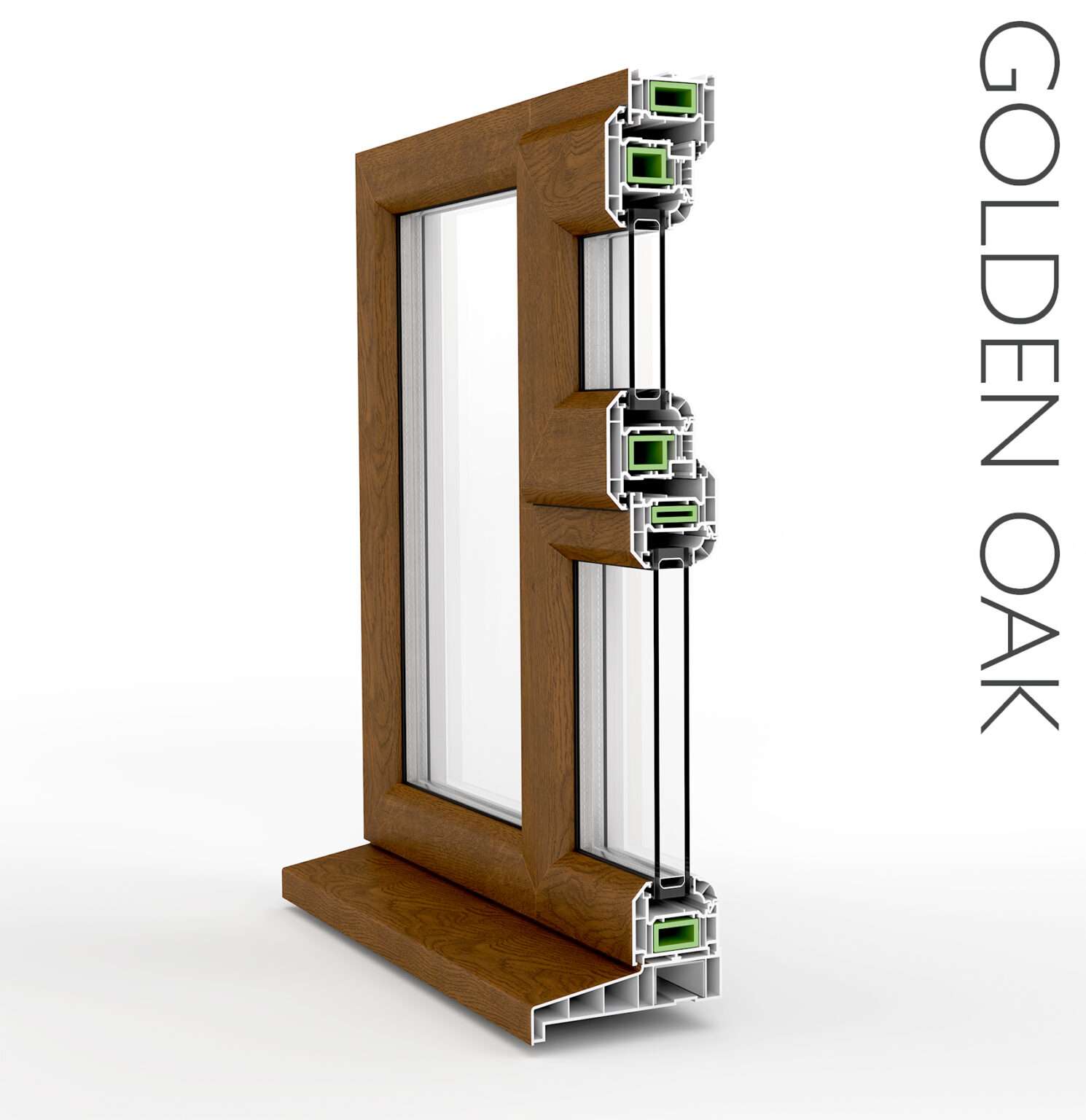 Full Flat Panel uPVC Single Door with Midrail - AWM Windows and Doors