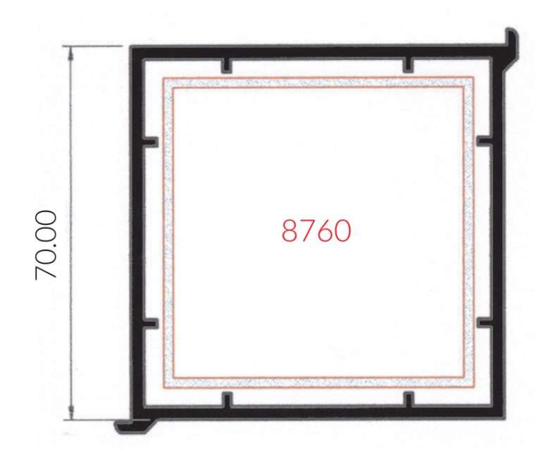 70mm Square Bay Pole - AWM Windows and Doors